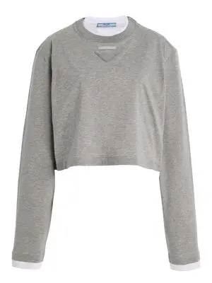 Prada Cotton Jersey T-shirt - Grey