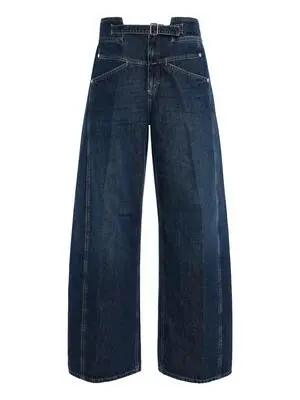 Closed Floui-x Rigid Mid-rise Barrel-leg Jeans - Dark Wash