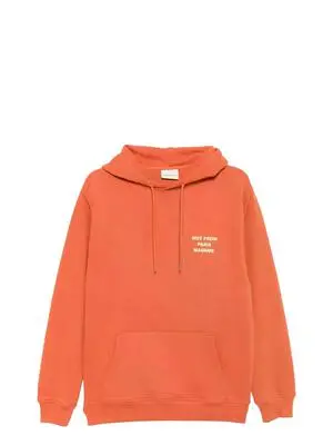 Drole De Monsieur Slogan-print Hoodie - Orange