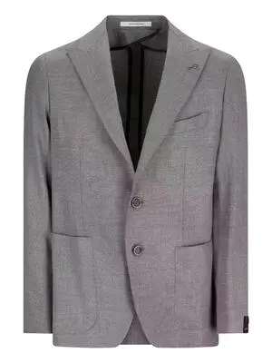 Tagliatore Single-breasted Patch-pocket Jacket - Grey