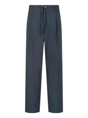 STUDIO TOMBOY Drawstring Pleated Trousers - Blue