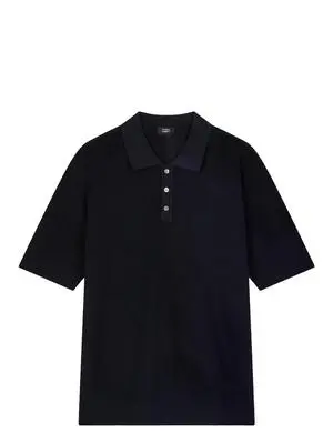 STUDIO TOMBOY Ribbed Polo Shirt - Blue