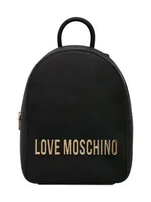 Moschino Logo-plaque Backpack - Black