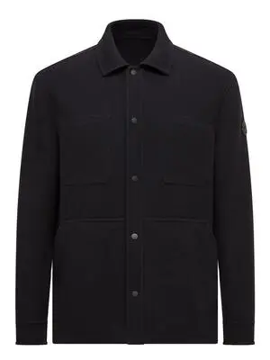 Moncler Tagnit Reversible Wool Shirt Jacket - Blue