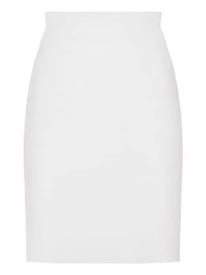 Dolce & Gabbana Straight-cut Wool Midi Skirt - White