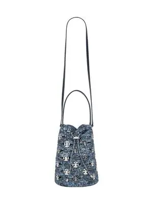 Rabanne Sac A Main Bucket Bag - Blue  Denim  & Silver