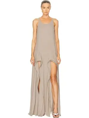 Alaïa Peek Maxi Dress - Tourterelle