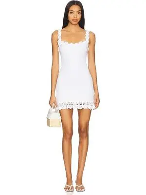 Majorelle Zahra Hand Crochet Rosette Mini Dress - Ivory