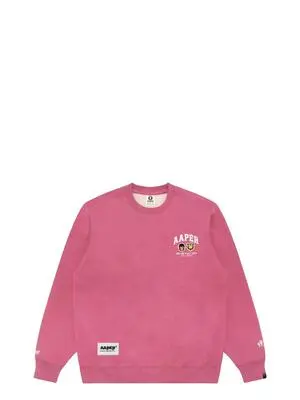AAPE BY *A BATHING APE® Logo Crew-neck Sweatshirt - Pink