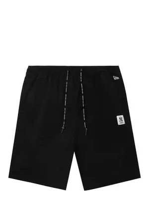 New Era Logo-patch Shorts - Black