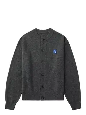 ADER ERROR Ader Error Logo-Patch Button Cardigan Grey