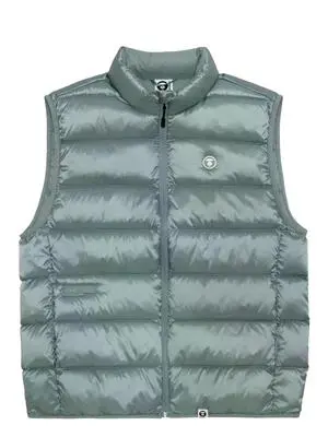 AAPE BY *A BATHING APE® Logo-patch Quilted Gilet - Blue