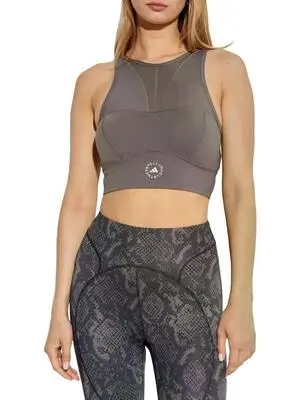 Adidas By Stella McCartney Halterneck Sports Bra - Grey