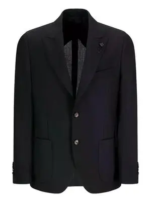 LARDINI Patch-pocket Blazer - Black