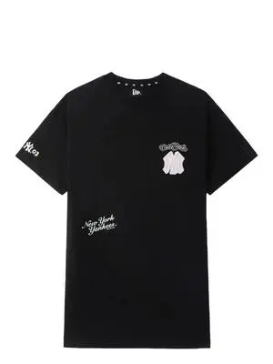 New Era Logo-print Cotton T-shirt - Black