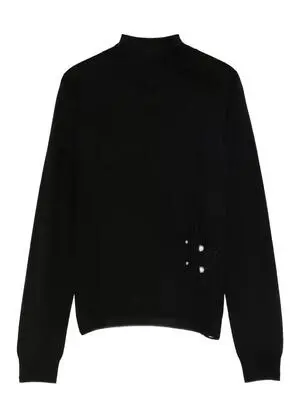 Liu Jo High-neck Virgin-wool Sweater - Black