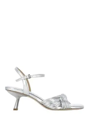 Ash 70mm Knotted Ankle-strap Sandals - Silver