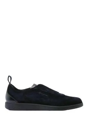 Santoni Suede Slip-on Sneakers - Blue