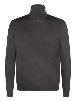 Malo Turtleneck Wool Sweater - Grey