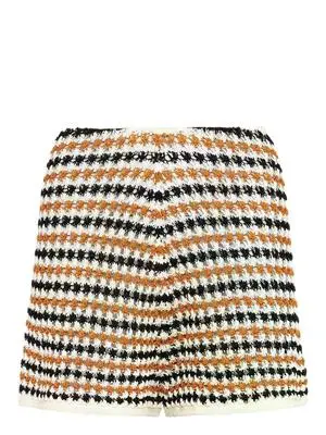 ERES Striped Crochet Shorts - White