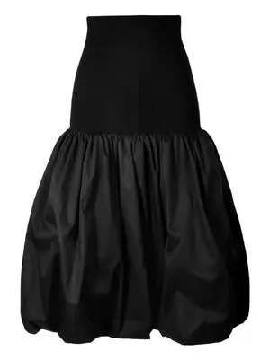 IOANA CIOLACU High-waisted Bubble Midi Skirt - Black