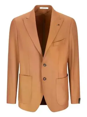 Tagliatore Single-breasted Patch-pocket Jacket - Brown