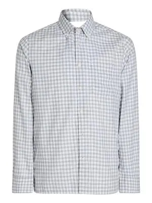 Officine Générale Arsene Gingham Cottontwill Shirt - Gray