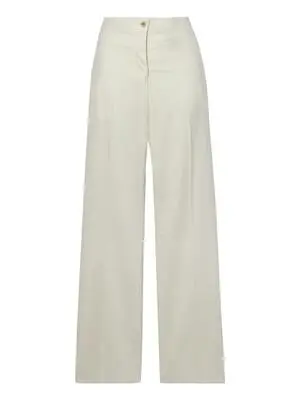 Giuliva Heritage The Janice Wool-twill Straight-leg Pants - Ivory