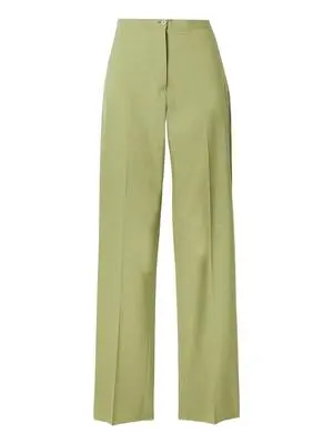 Giuliva Heritage The Janice Wool-twill Straight-leg Pants - Light Green