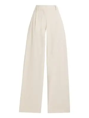 Brunello Cucinelli High-rise Wide-leg Jeans - Ecru