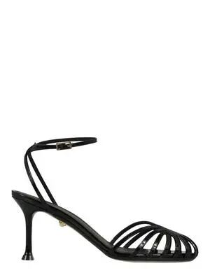 ALEVI MILANO 75mm Karel Ankle-strap Leather Sandals - Black