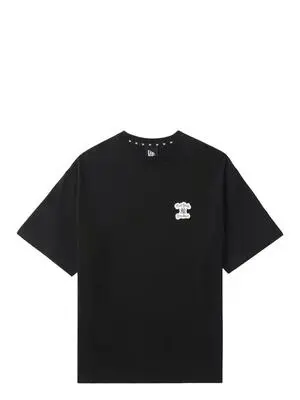 New Era Cotton T-shirt With Embroidered Logo - Black