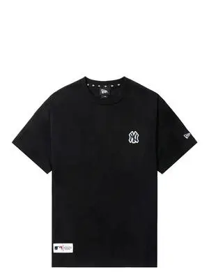 New Era Logo-patch Cotton T-shirt - Black