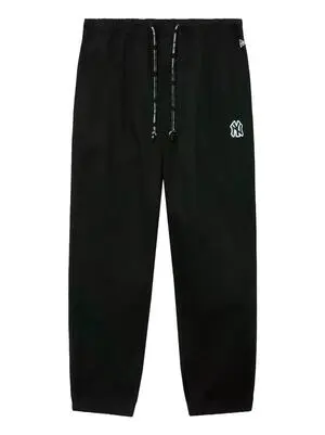 New Era Logo-patch Cuffed Track Pants - Black