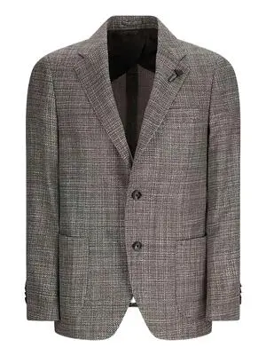 LARDINI Patch-pocket Blazer - Brown