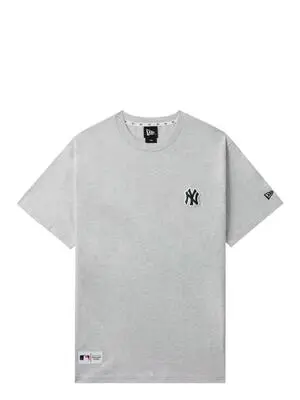 New Era Logo-patch Cotton T-shirt - Grey