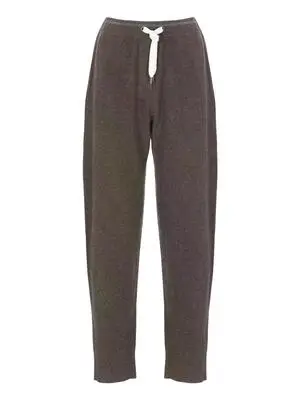 Brunello Cucinelli Ribbed Drawstring Track Pants - Brown