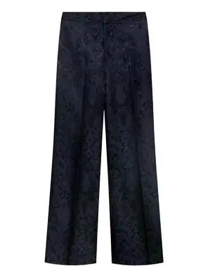 Etro Damask-pattern Straight Trousers - Blue