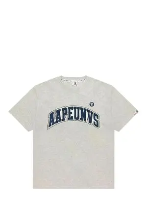 AAPE BY *A BATHING APE® Aapeunvs College Graphic-print T-shirt - Grey