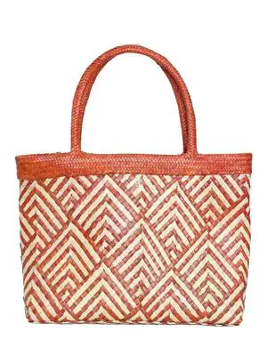 BRIGITTE Bahia Straw Beach Bag - Orange