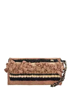 MADE FOR A WOMAN Tanala Striped Raffia Clutch - Neutrals