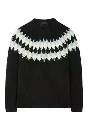 Alanui Wool Fairisle Sweater - Black