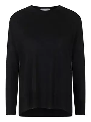 GRAN SASSO Wool Round-neck Sweater - Black