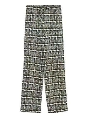 Ermanno Scervino Check & Plaid Pattern Trousers - Black