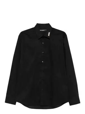Karl Lagerfeld Embellished-collar Shirt - Black