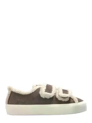 Inuikii Shearling-trimmed Touch-strap Sneakers - Grey