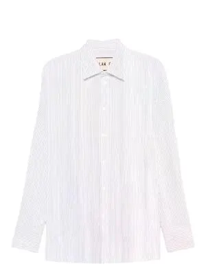 Plan C Striped Long Sleeve Shirt - White