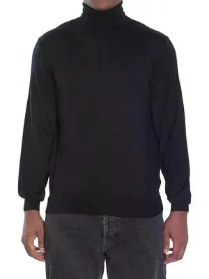 Saint Laurent Turtleneck Wool Sweater - Black