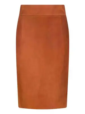 Tagliatore Pencil Midi Skirt - Brown