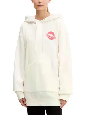 Hugo Lips Print Hoodie - White